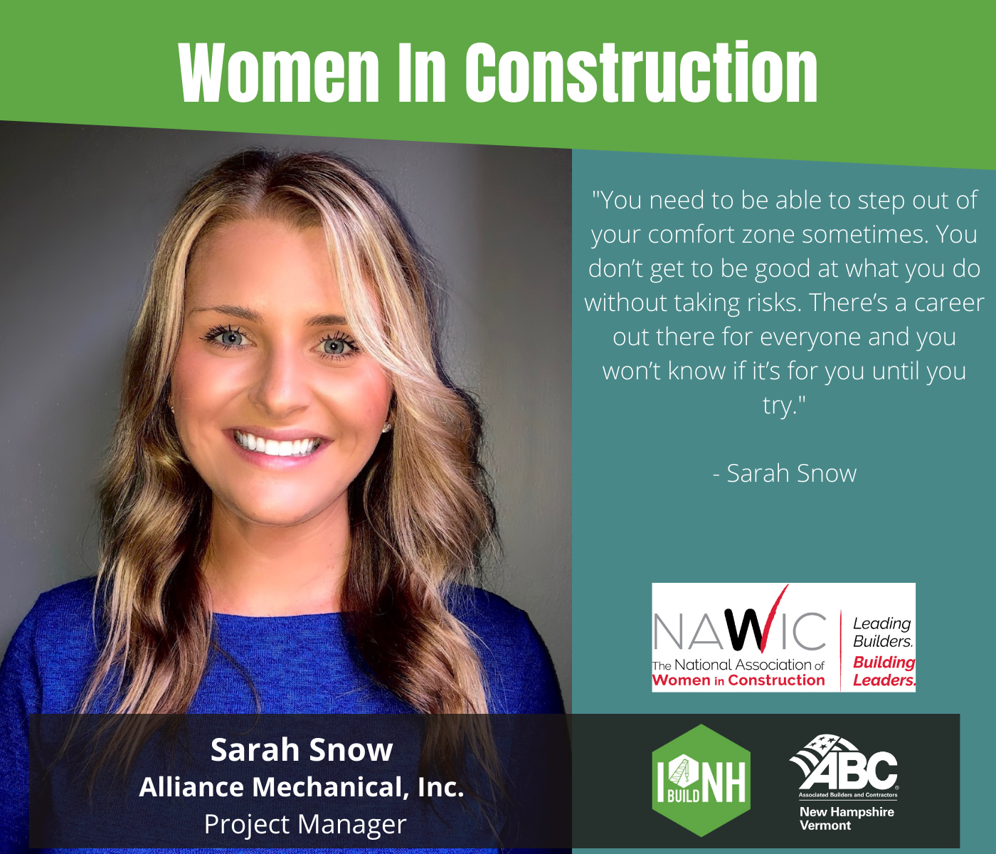 Sarah Snow, Project Manager, WIC Week Profile | ABC NH/VT News